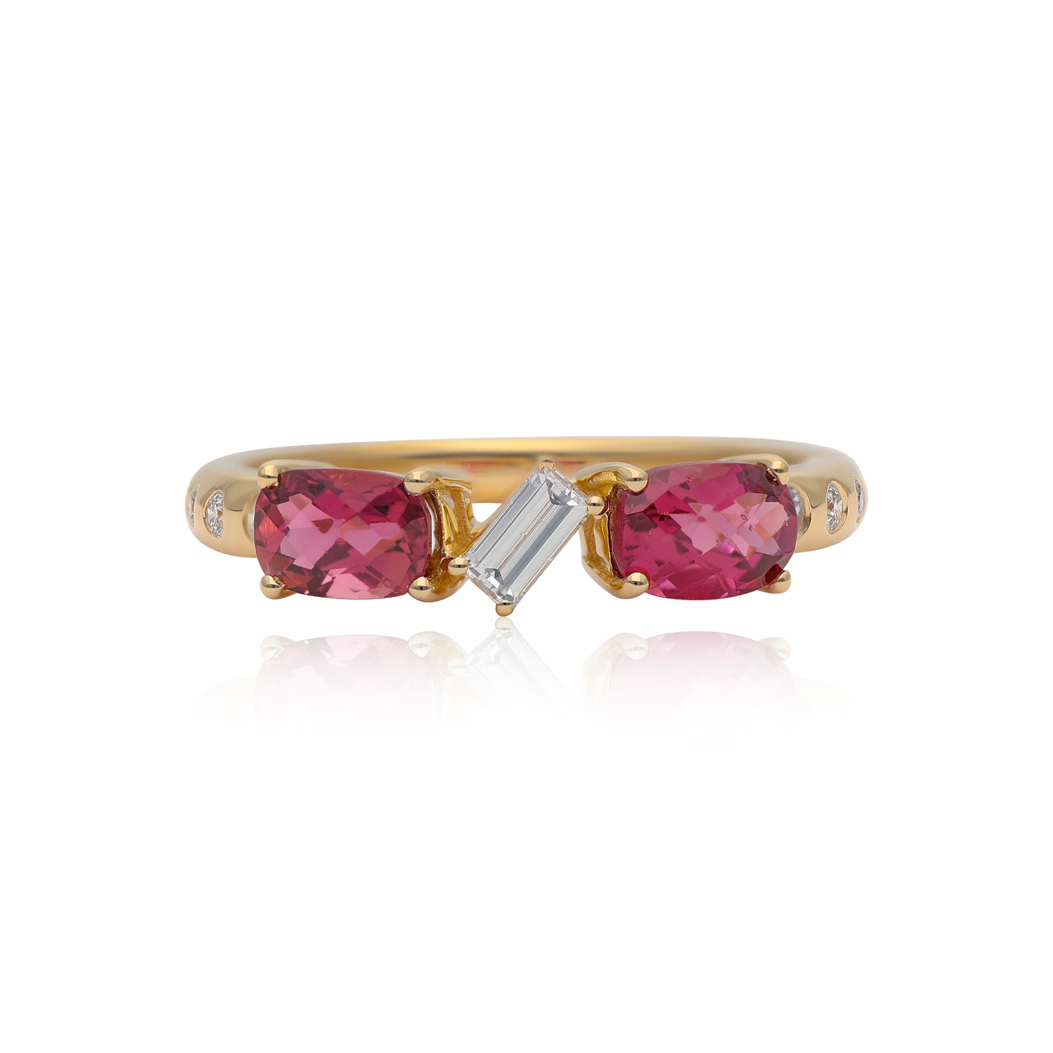 Ethereal PromYse Pink Tourmaline 14k Gold Ring – Preeti Sandhu Jewelry