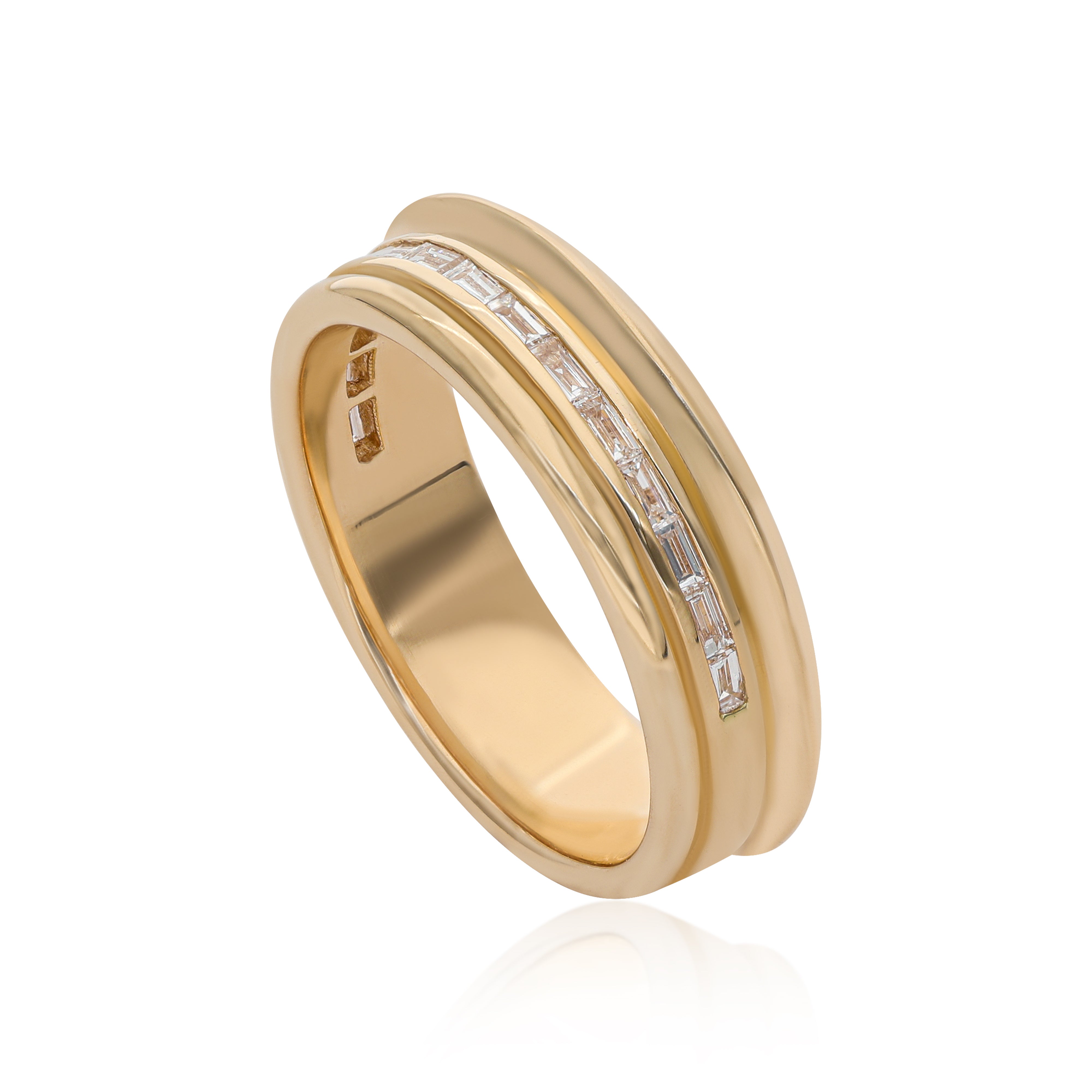 Ethereal Echo Diamond Baguette 14k Gold Ring – Preeti Sandhu Jewelry