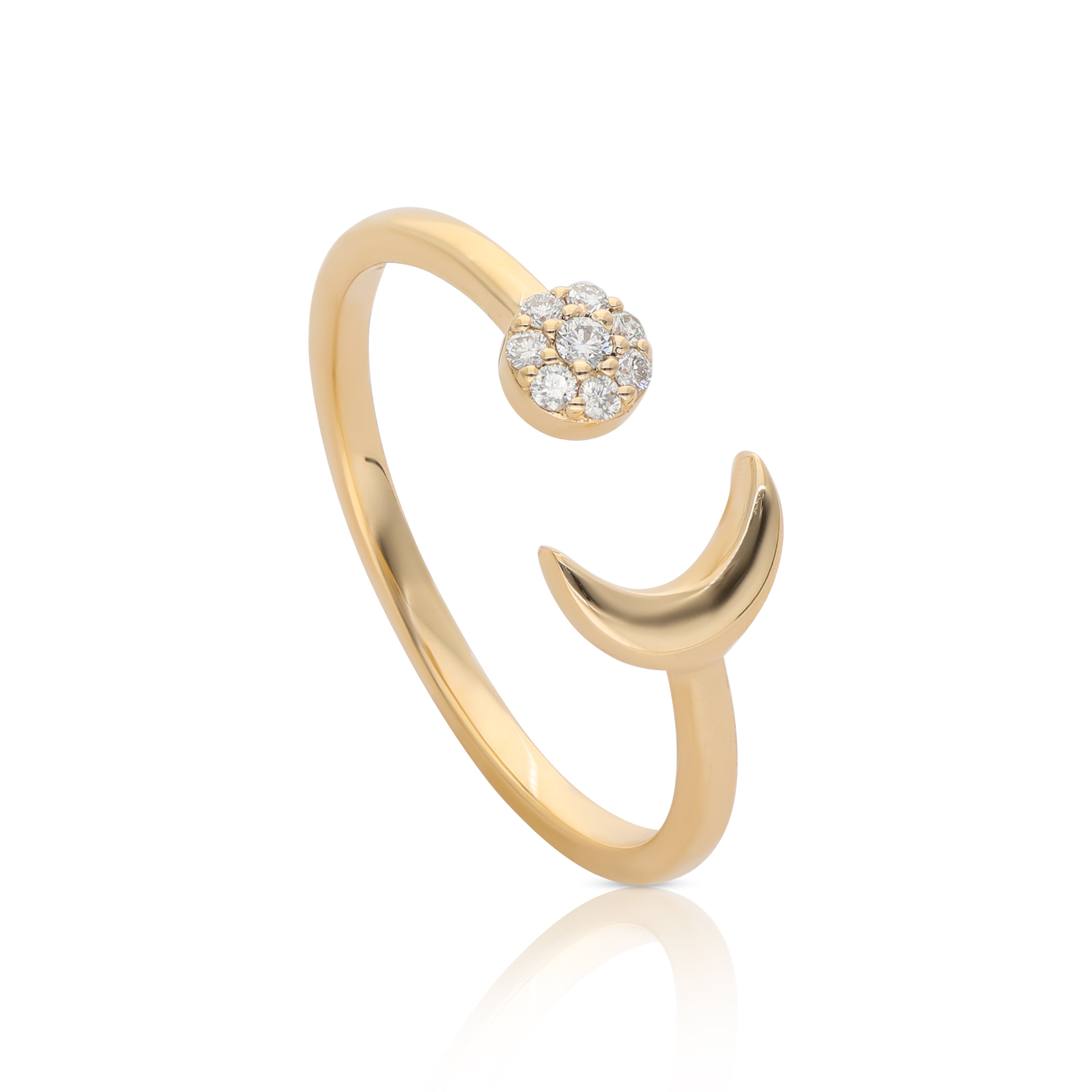 Cosmic Diamond 14k Gold Ring – Preeti Sandhu Jewelry