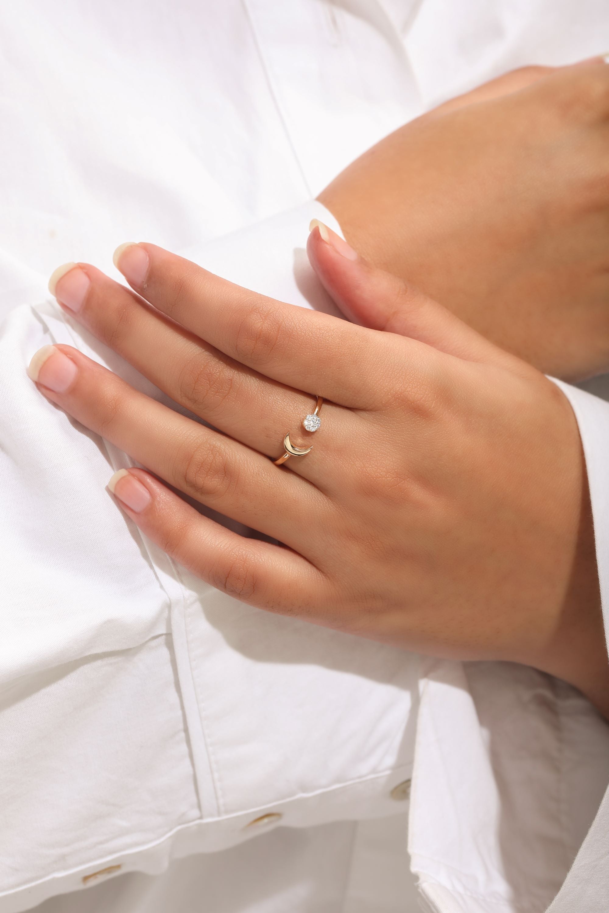 Cosmic Diamond 14k Gold Ring – Preeti Sandhu Jewelry