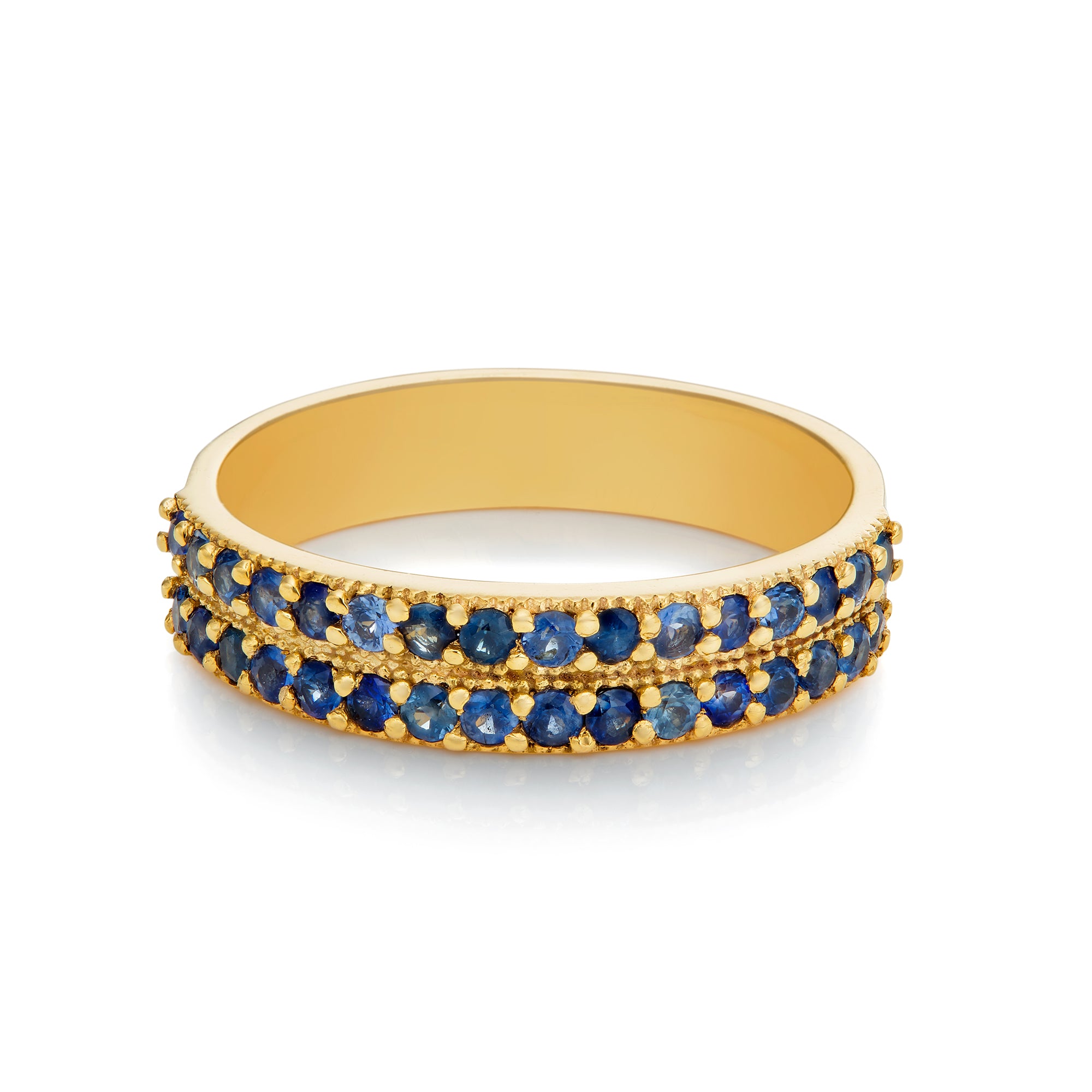 14k Gold Ring with Blue Sapphire – Preeti Sandhu Jewelry