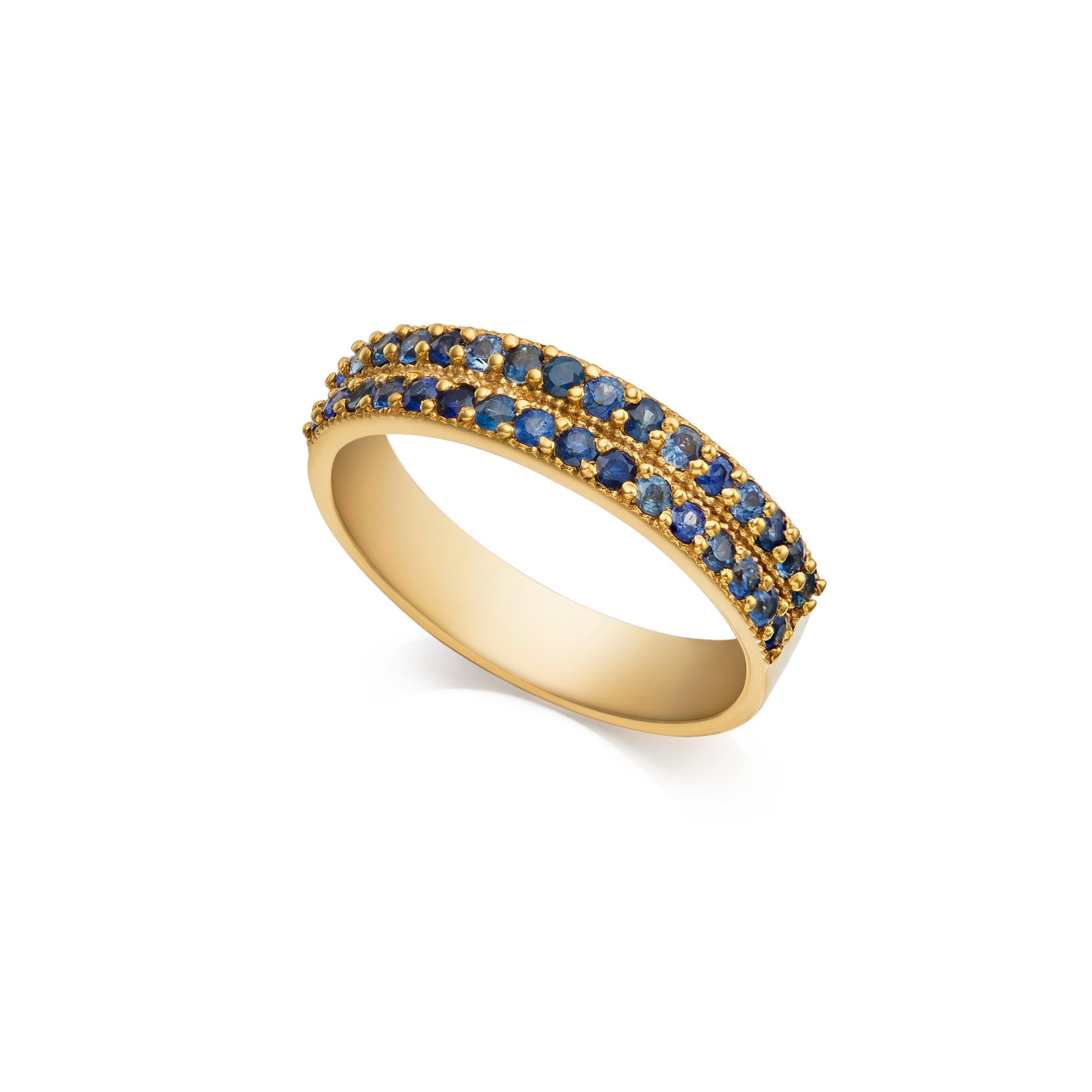 14k Gold Ring with Blue Sapphire – Preeti Sandhu Jewelry